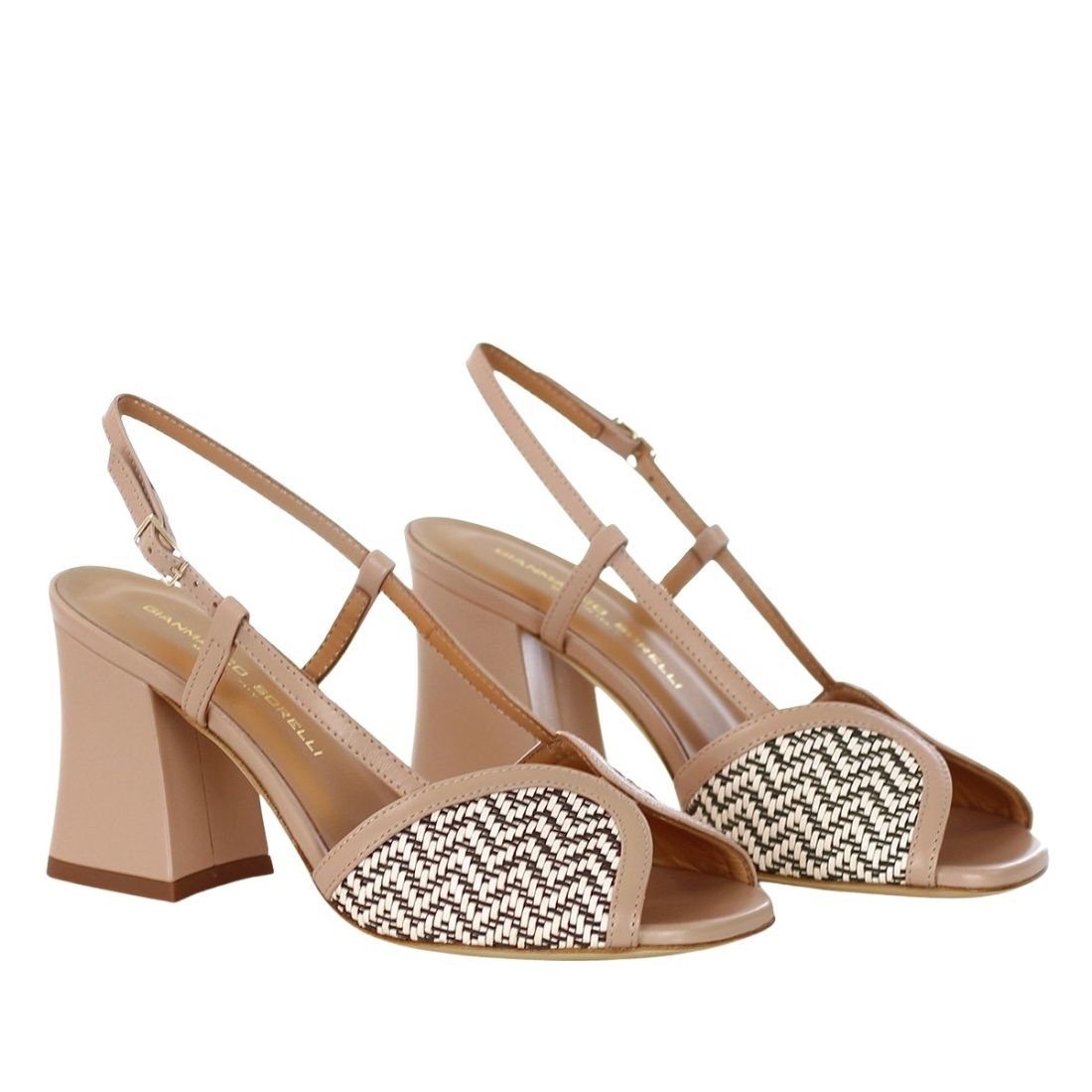 GIANMARCO SORELLI - Sandale en raphia avec bride à talon - 2236-CRUDO ...