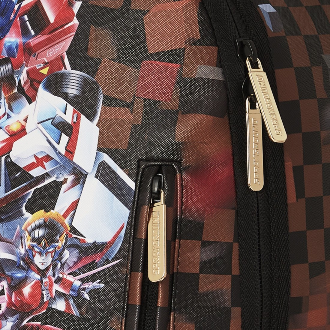 SPRAYGROUND - Transformers Checkered Backpack - 910B6414NSZ-MARRONE